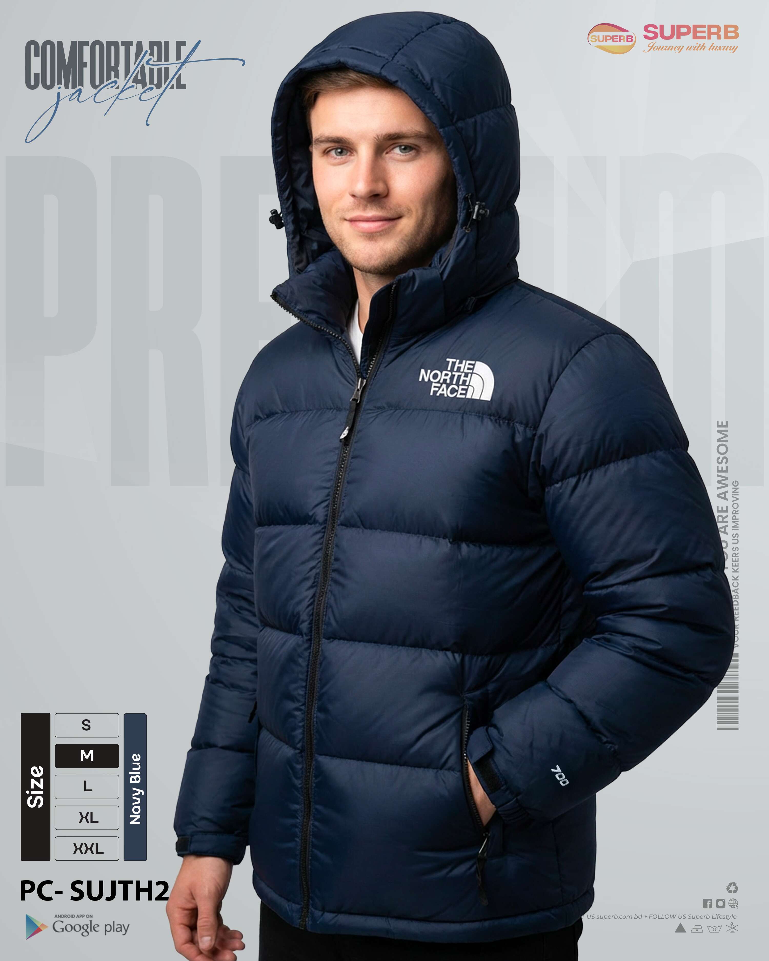 The North Face Premium Down Jacket –50°C | 700 Fill Power Winter Jacket ...