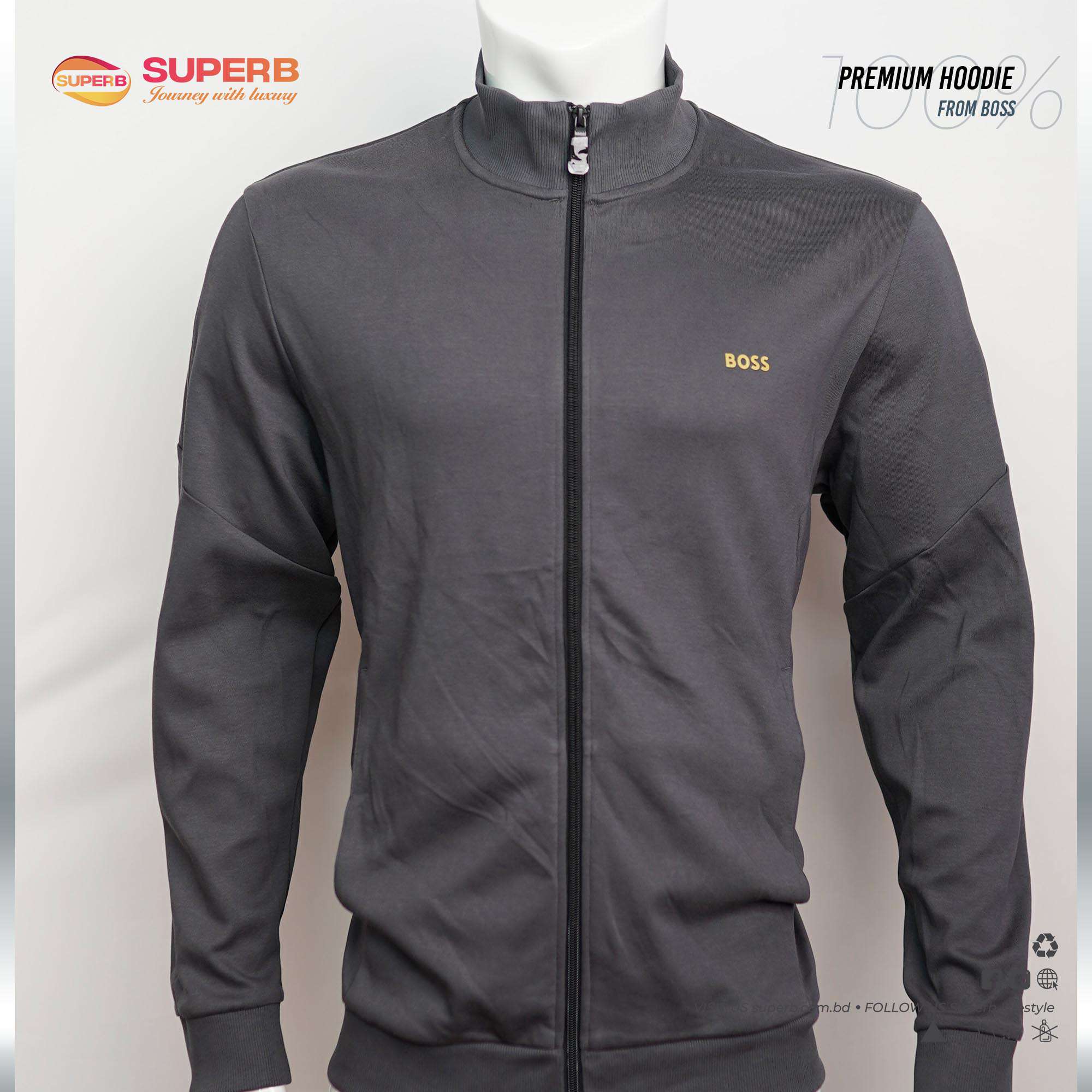Premium BOSS Zipper Hoodie – Superb Lifestyle